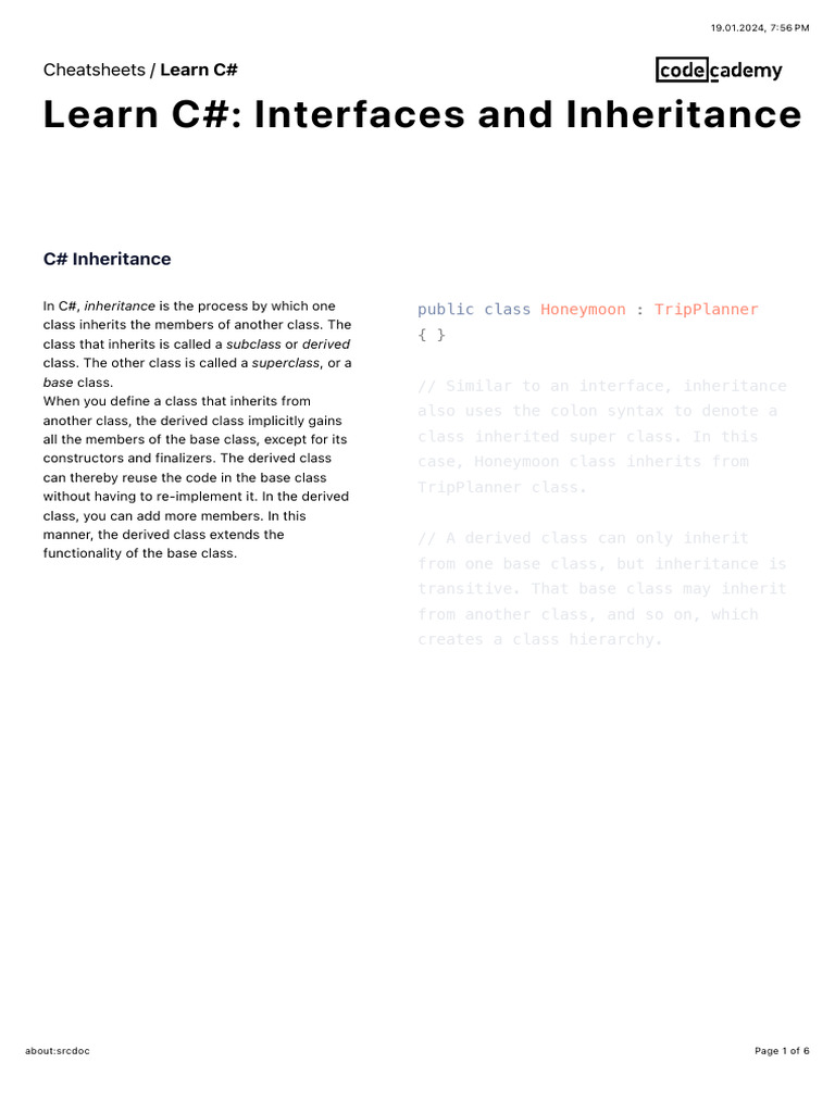 Interfaces And Inheritance Pdf Inheritance Object Oriented Programming Class Computer