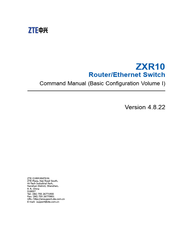 ZXR10 Router Ethernet Switch Command Man | PDF | File Transfer Protocol ...
