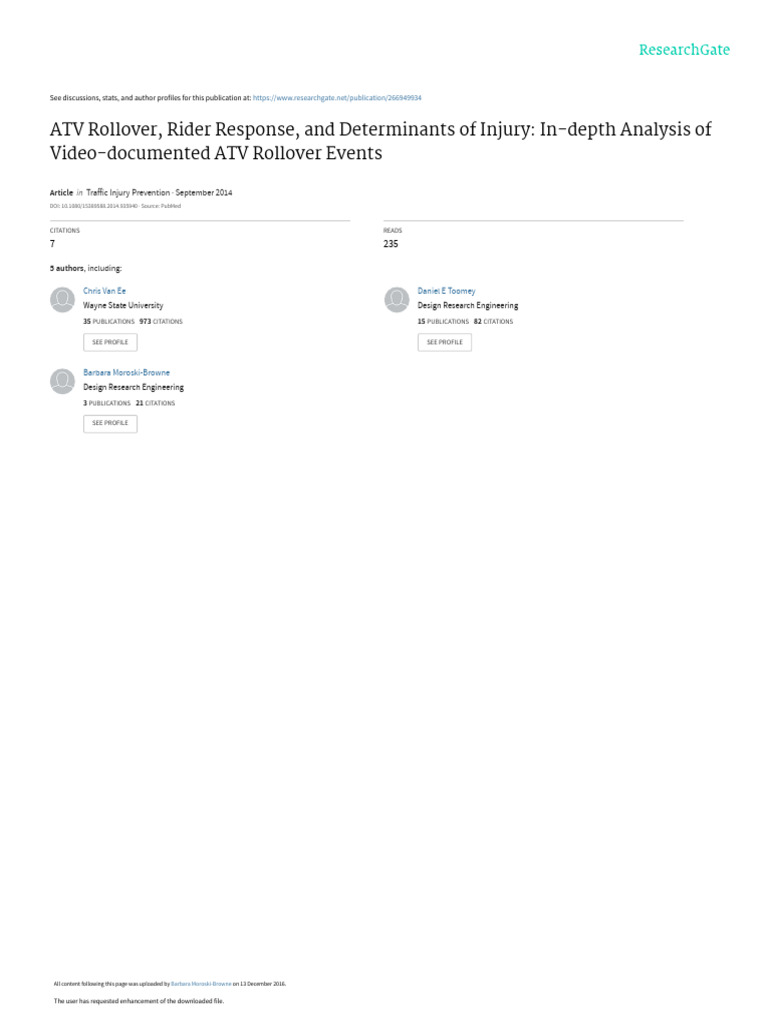 Tip 2014 A TV Rollover Video Analysis | PDF | Vehicles | Motor Vehicle