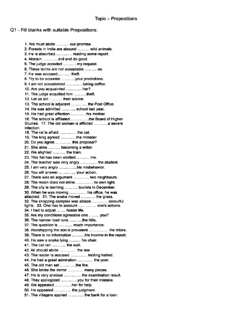 Ultimate Preposition Practice | PDF