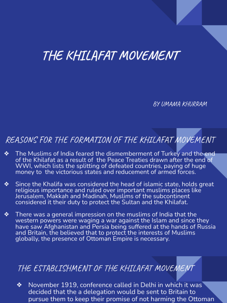 The Khilafat Movement | PDF | Caliphate | British Raj