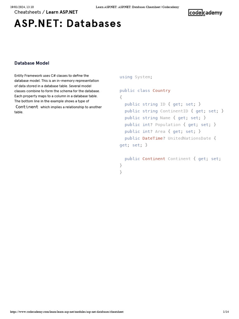 Databases Pdf Entity Framework Databases