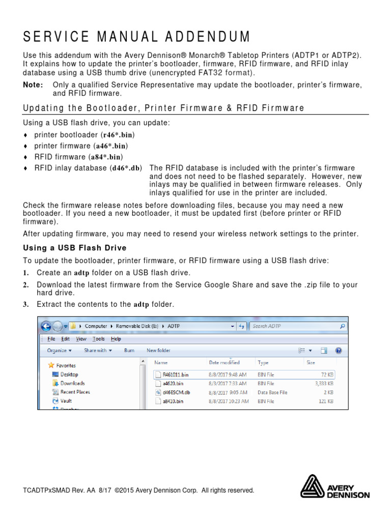 ADTP1 4UPDATING Via USB Drive | PDF | Usb Flash Drive | Booting