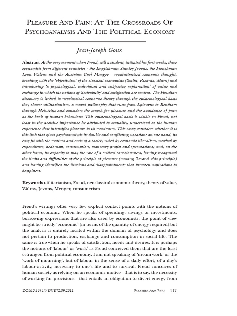 Jean-Joseph Goux | PDF | Value (Economics) | Utilitarianism
