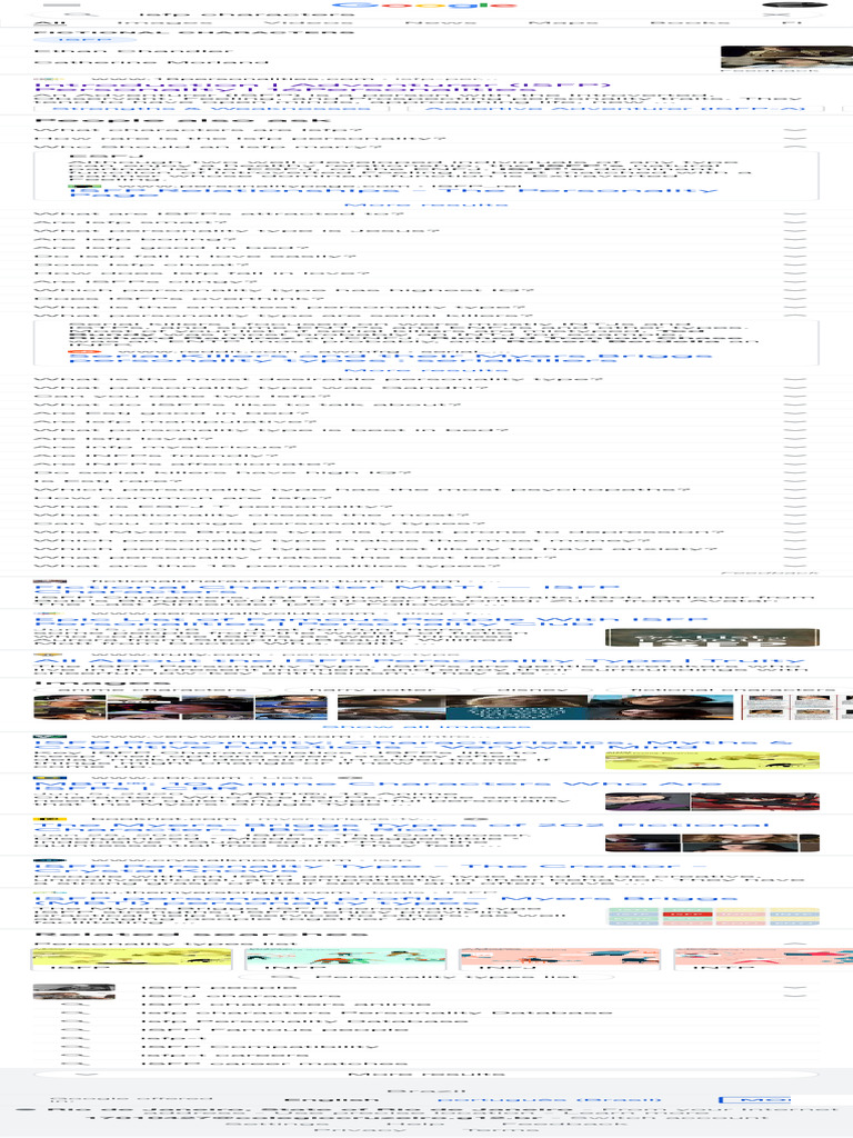 Isfp Characters - Google Search | PDF | Extraversion And Introversion ...