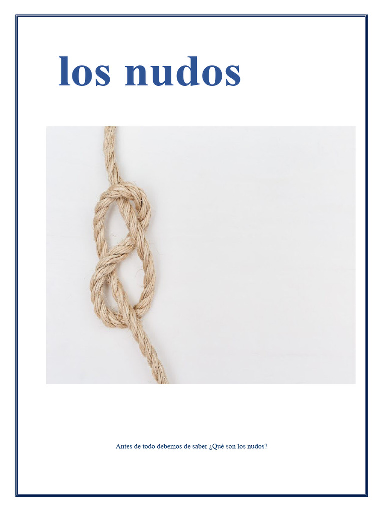Los Nudos | PDF | Nudo | Cuerda