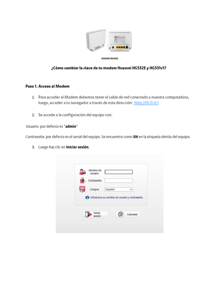 Huawei Hg532e y HG531V1 | PDF