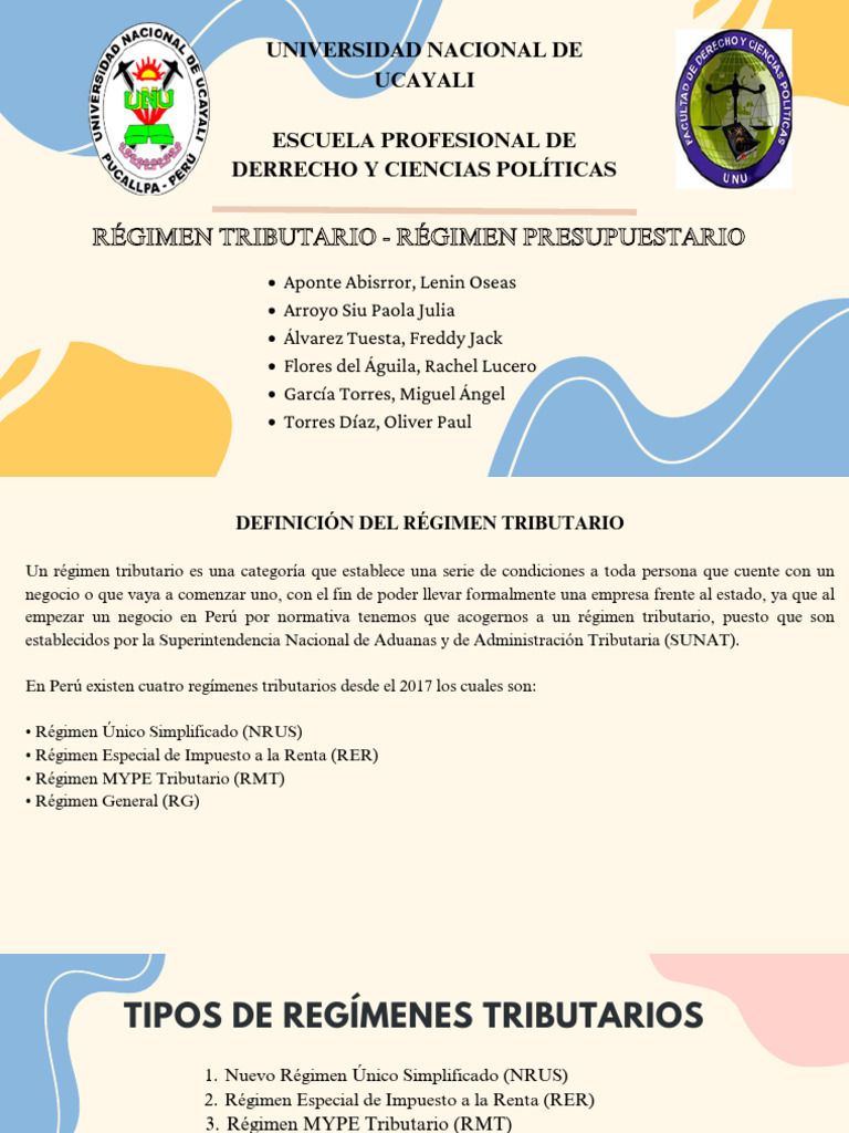 Régimen Tributario y Presupuestario | PDF | Administración Pública | Presupuesto