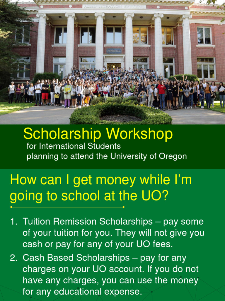 Isss Scholarhips Workshop | PDF | Student Financial Aid In The United ...