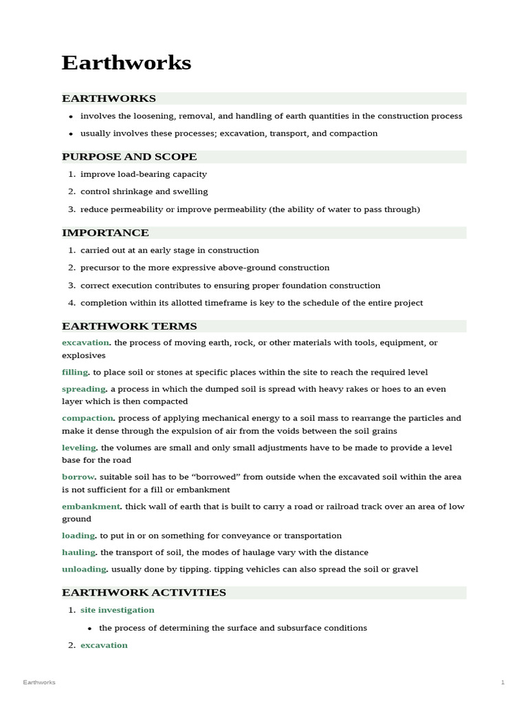 Earthworks | PDF | Deep Foundation | Foundation (Engineering)