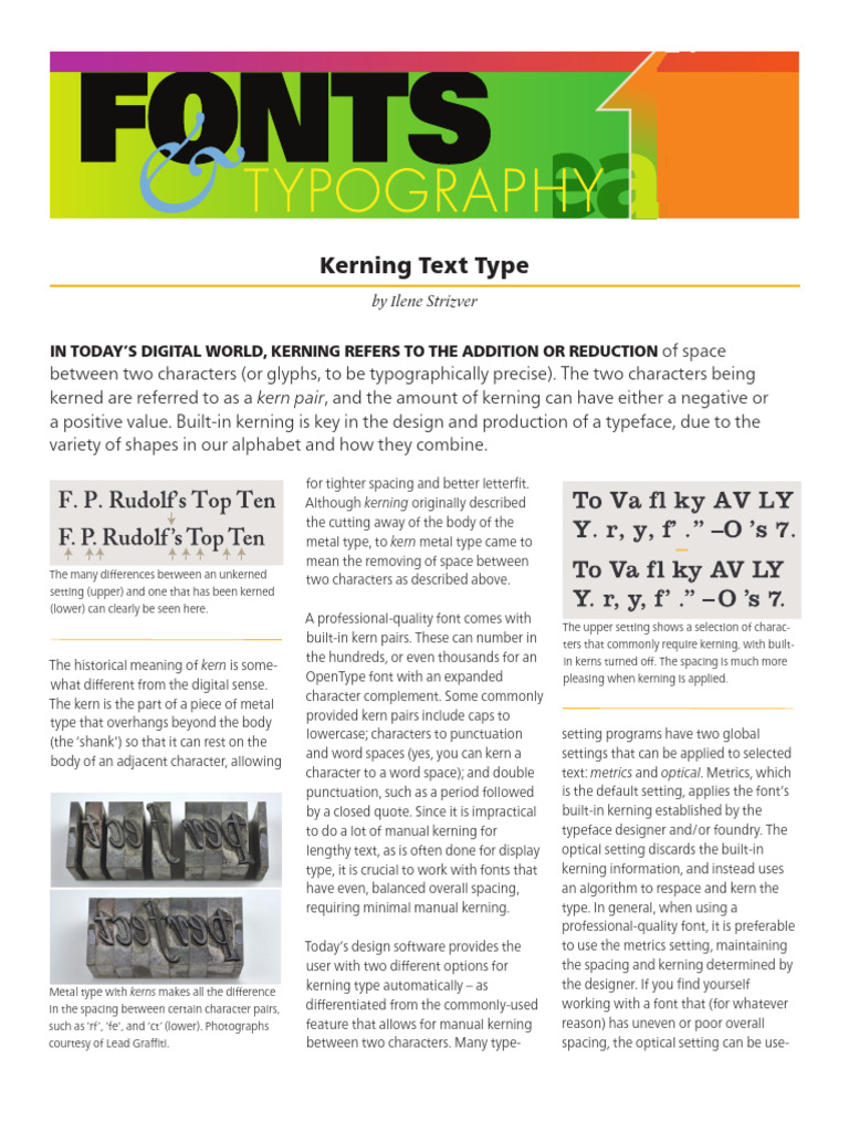 Fontology Kerning | PDF | Typefaces | Notation