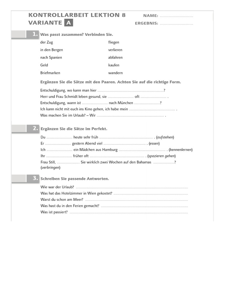 Kon-Takt 1 L8 Test | PDF