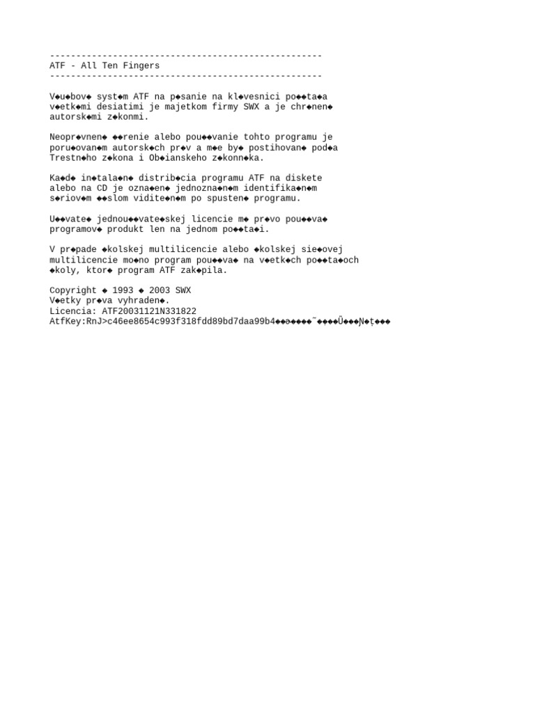 Atf Key | PDF
