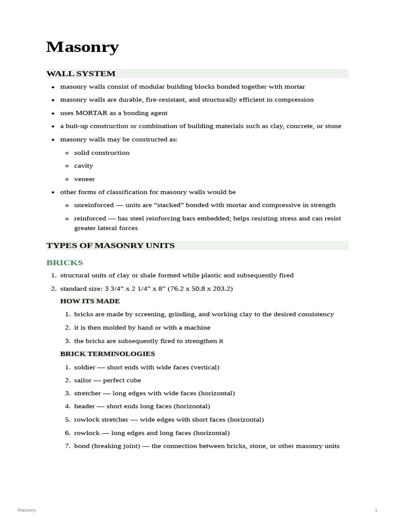 Masonry | PDF | Masonry | Brick