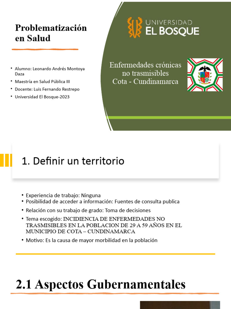 Incidencia de Enfermedades en Cota | PDF