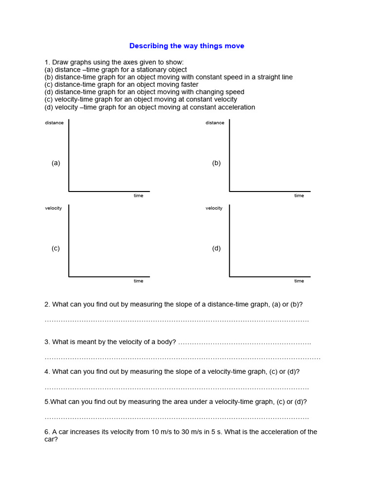 Wednesday-Describing The Way Things Move | PDF