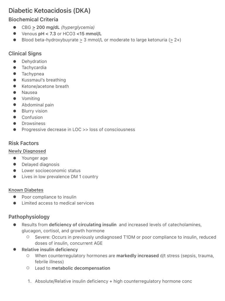 Diabetic Ketoacidosis (DKA) | PDF | Hyperglycemia | Ketosis