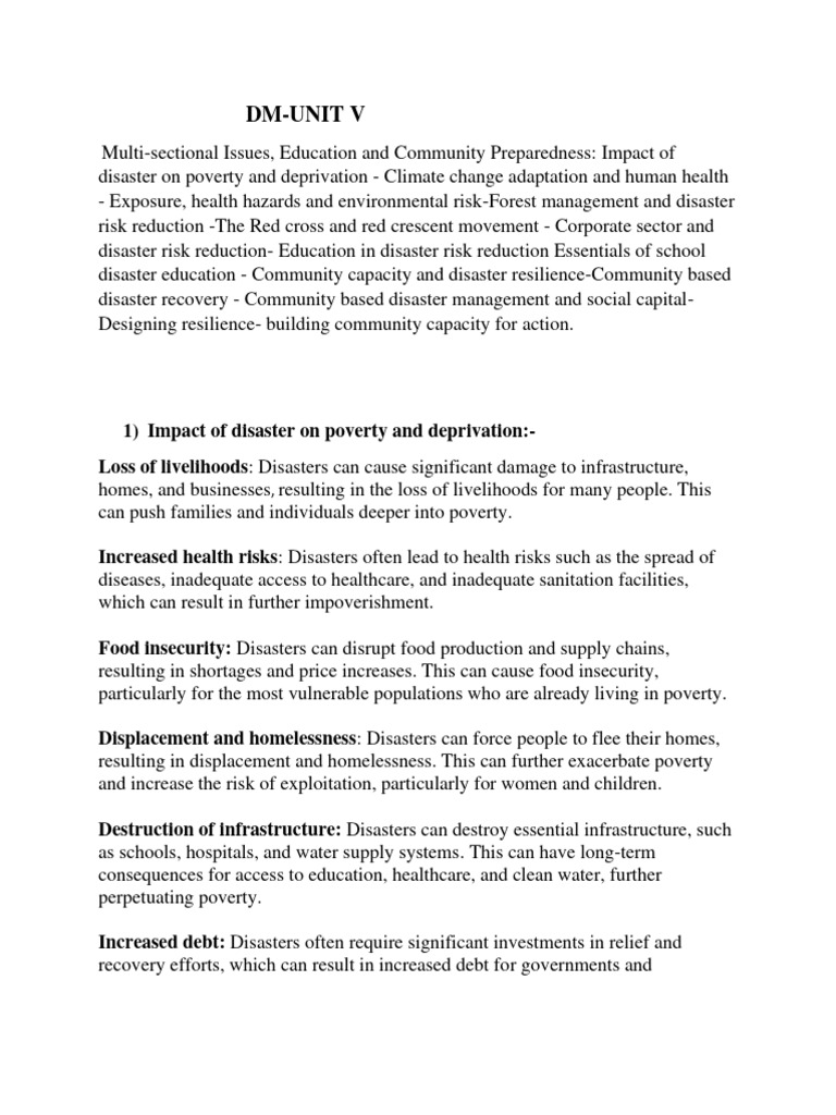 DM Unit 5 | PDF | Emergency Management | Disaster Risk Reduction