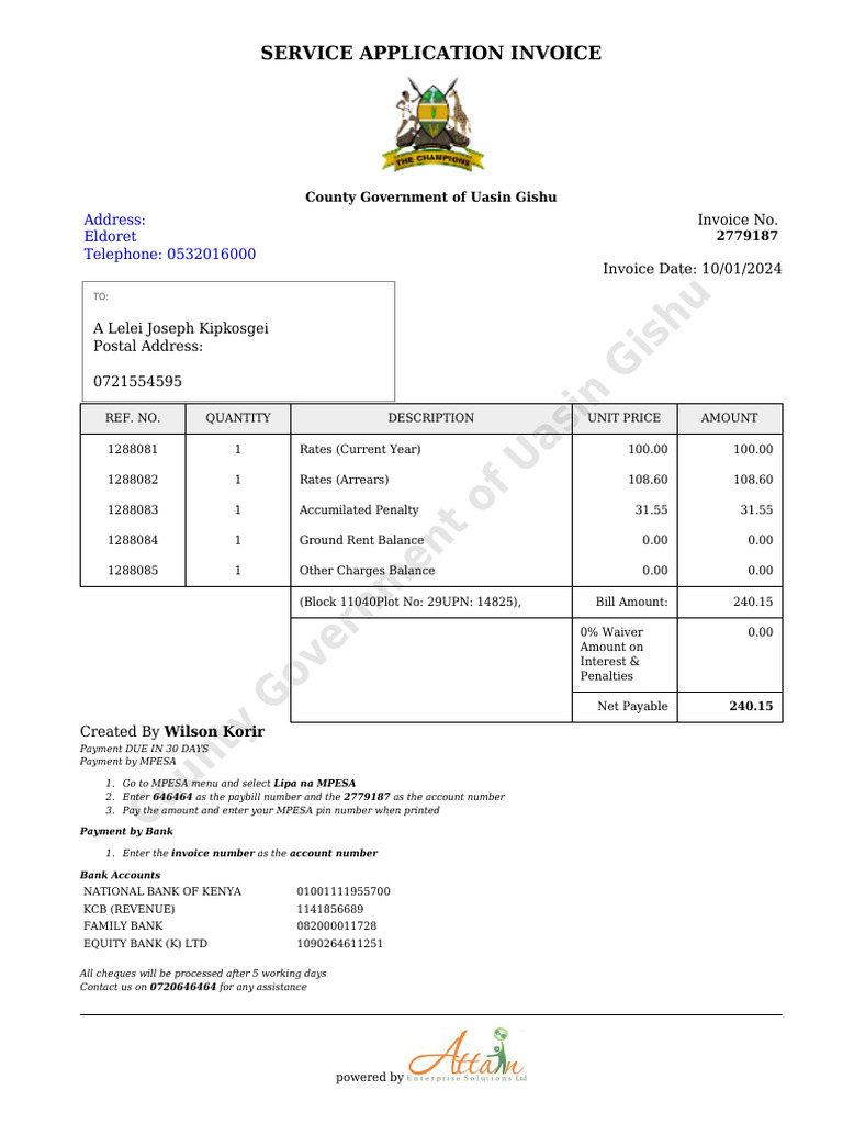 MPDF | PDF | Invoice | Service Industries