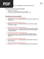 GCSE Combined Science Topic List | PDF | Biology | Chemical Reactions
