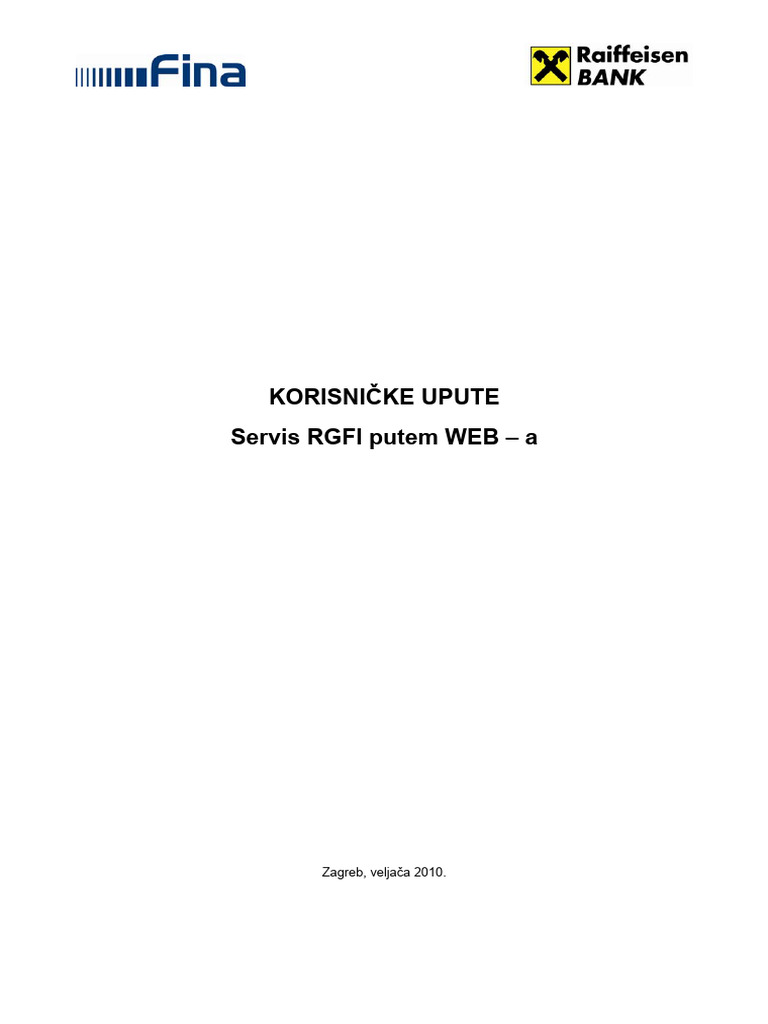 Korisničke Upute RGFI | PDF