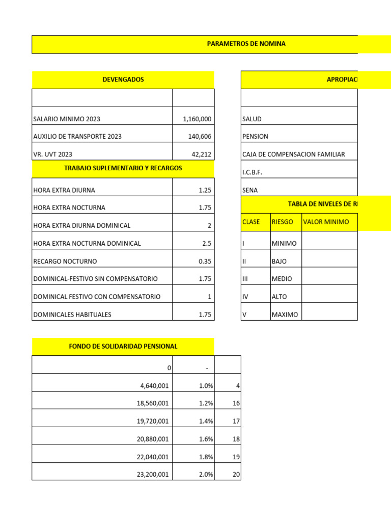 Nomina 10 Trabajadores Con Retefuente Geral Pdf Pensión Salario