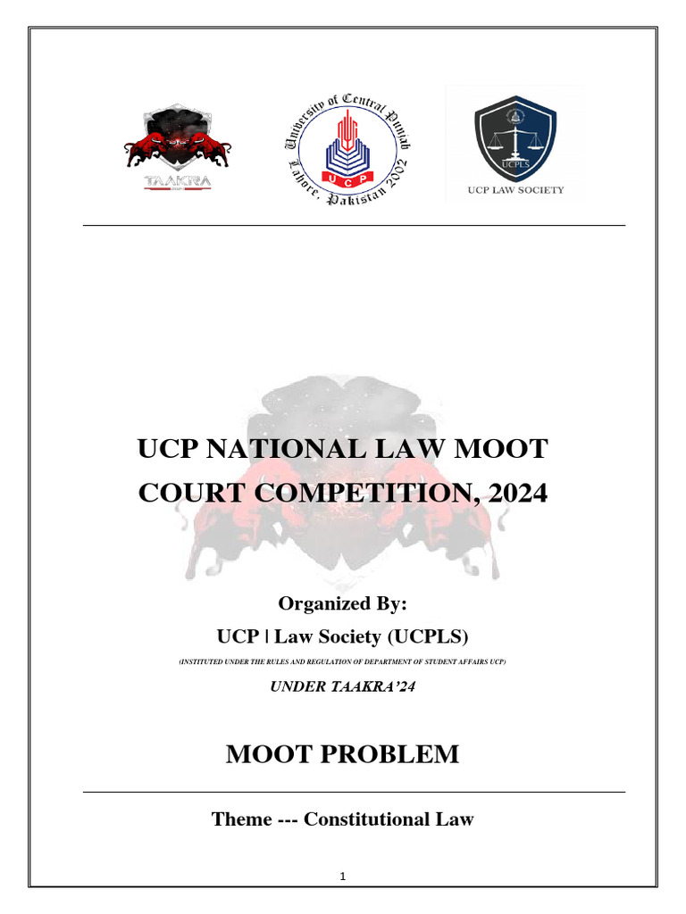 TAAKRA'2024-National Law Moot Competition Moot Problem | PDF ...