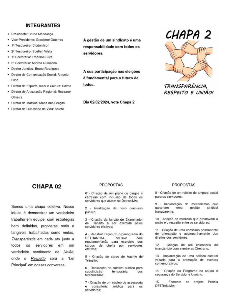 Propostas Chapa 02 | PDF | Sindicato