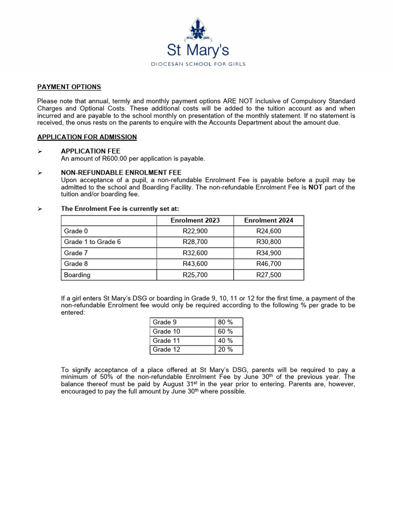 Combined Fee Schedule 2023 | PDF | Tuition Payments | Fee
