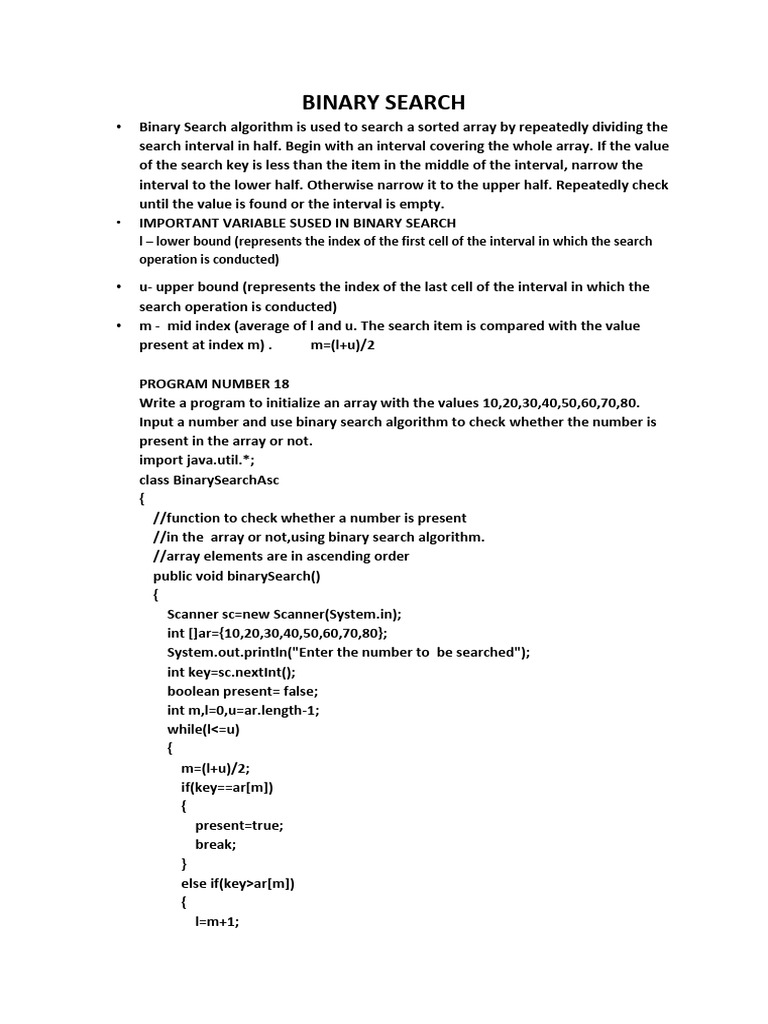 Array Part 6 - Binary Search | PDF | Applied Mathematics | Theoretical ... Array Part 6 - Binary Search | PDF | Applied Mathematics | Theoretical ...