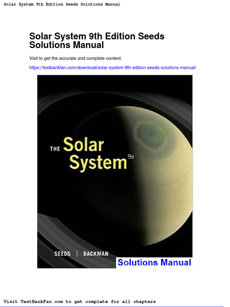 Dwnload Full Solar System 9th Edition Seeds Solutions Manual PDF | PDF ... Dwnload Full Solar System 9th Edition Seeds Solutions Manual PDF | PDF ...