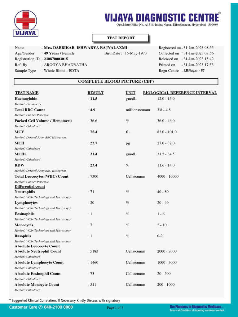 Blood and Thyroid Test Results | PDF | Hypothyroidism | Hyperthyroidism