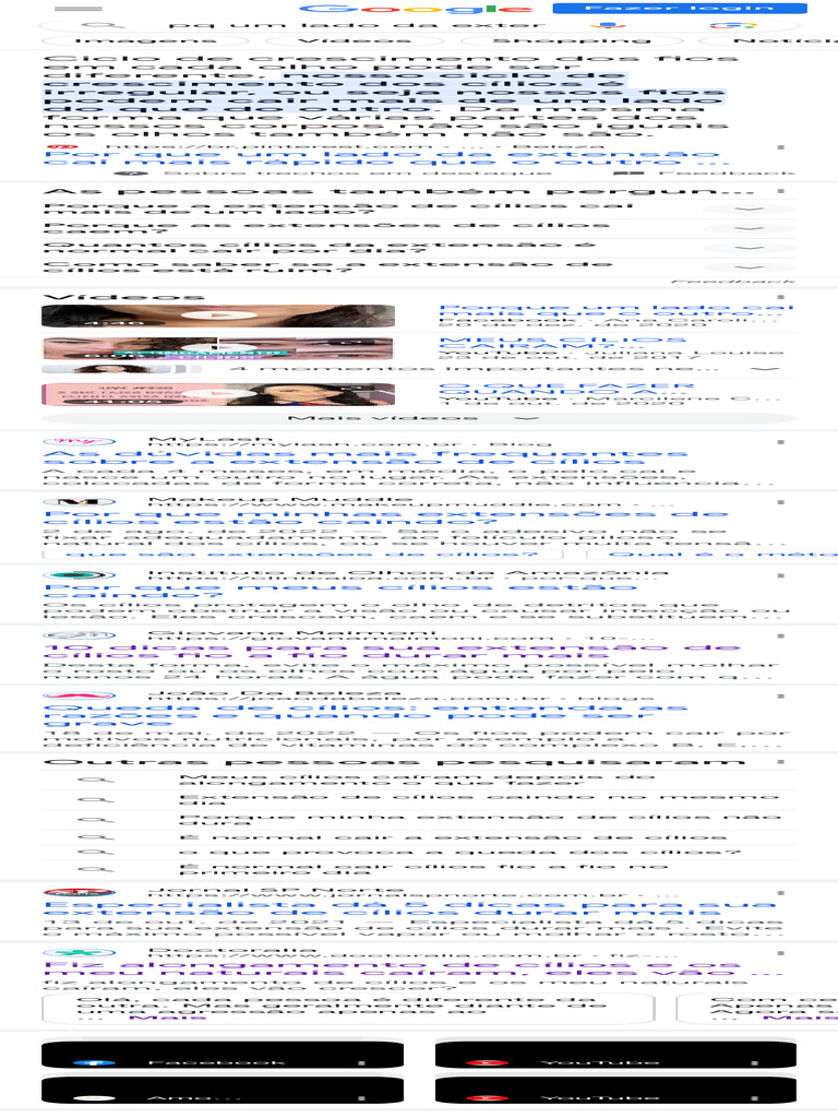 PQ Um Lado Da Extensao de Cilios Cair Mais Que o Outro Olho - Pesquisa Google | PDF