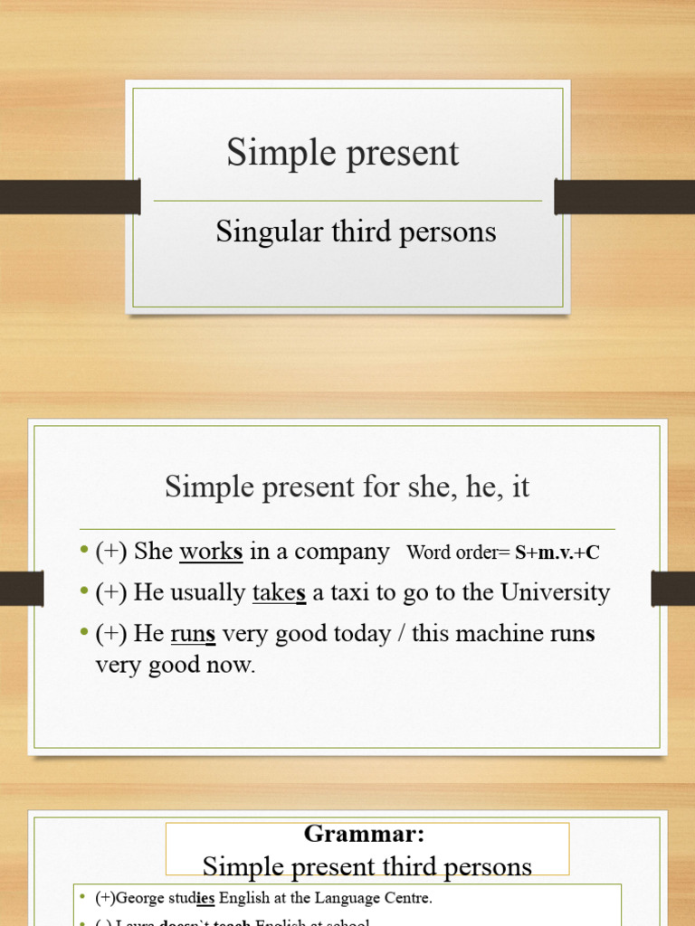 Grammar Simple Present Third Person | PDF | English Language | Question