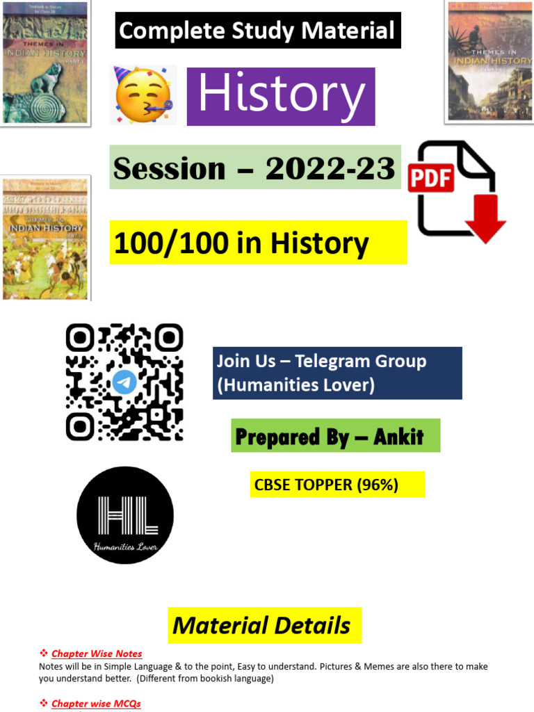 Complete Study Material - History, Pol Sci, Geography Class 12 - Sample ...