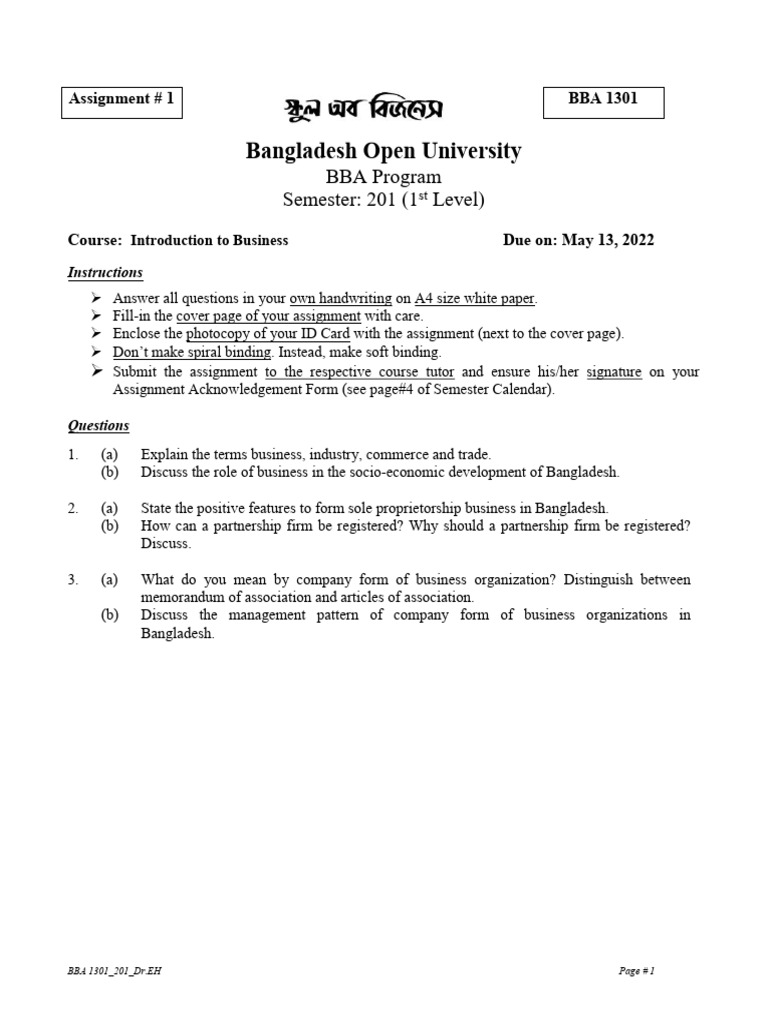BBA 201 All Assignments | PDF | Matrix (Mathematics) | Equity (Finance)