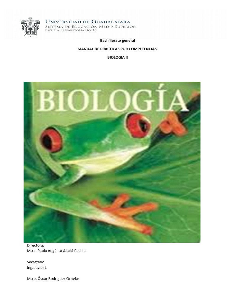 Biologia Ii Practicas 2023B | PDF | Organismos | Biología Celular)