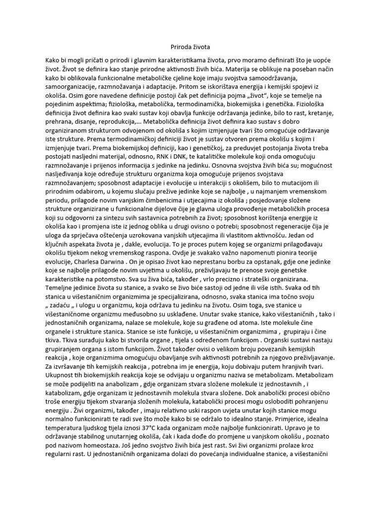 Priroda Života | PDF