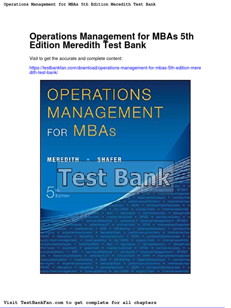 Dwnload Full Operations Management For Mbas 5th Edition Meredith Test ...