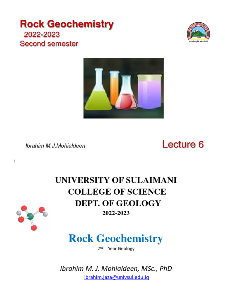 Geochemistry Lect. 6. 2022-2023 | Download Free PDF | Hydroxide | Ph