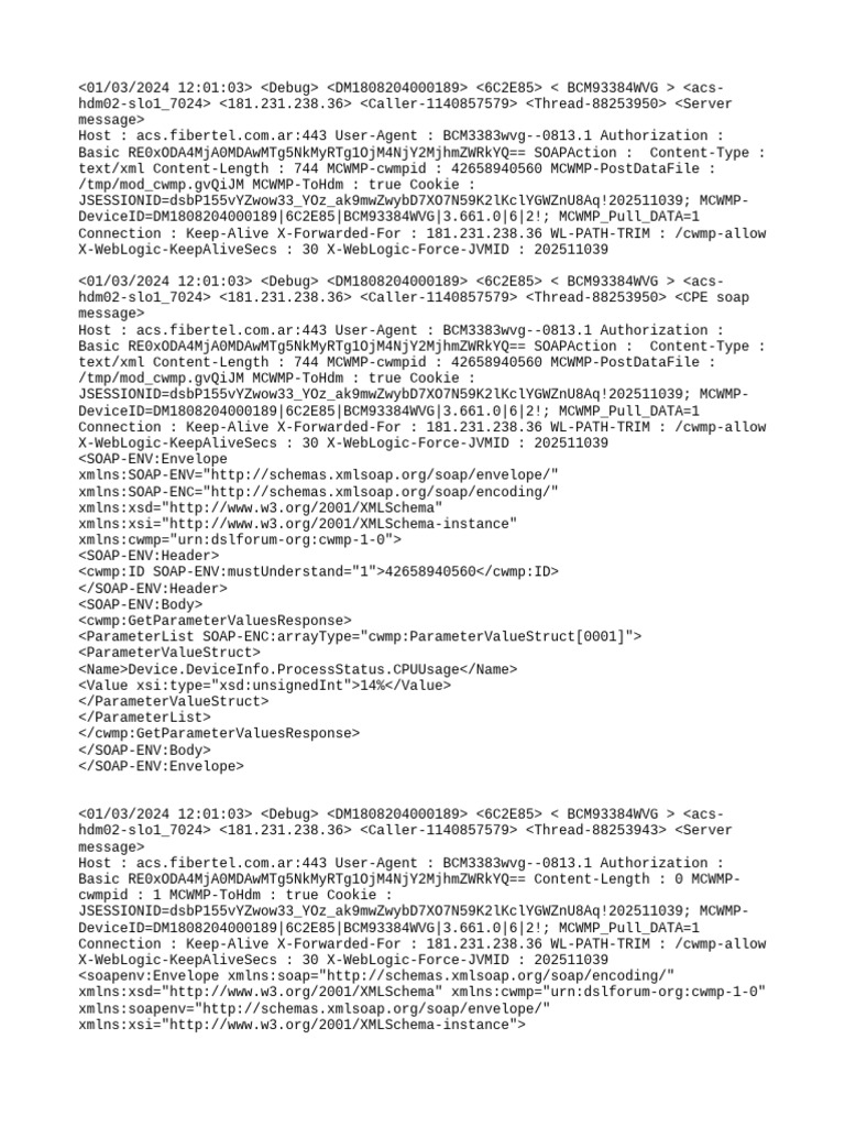CommunicationLog 20240103 | PDF | Network Protocols | Hypertext