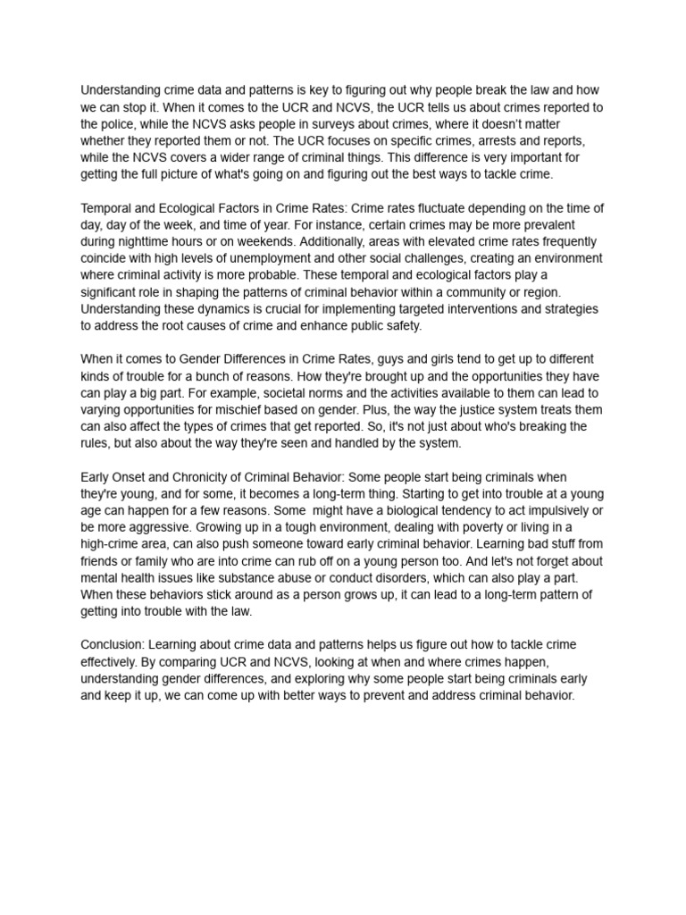 M01 Writing Assignment | PDF | Crimes | Crime & Violence