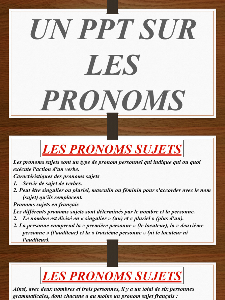 FRENCH | PDF | Pronom | Complément d'objet