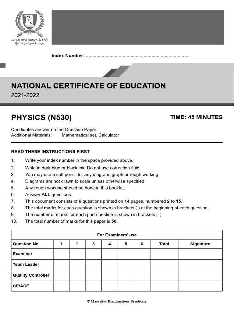 Physics Exam Paper 2021-2022 | PDF | Power Station | Light