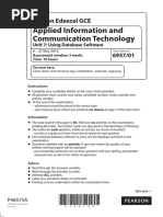 BTEC Level 3 IT Unit 2 Exam Paper | PDF | Relational Model | Databases