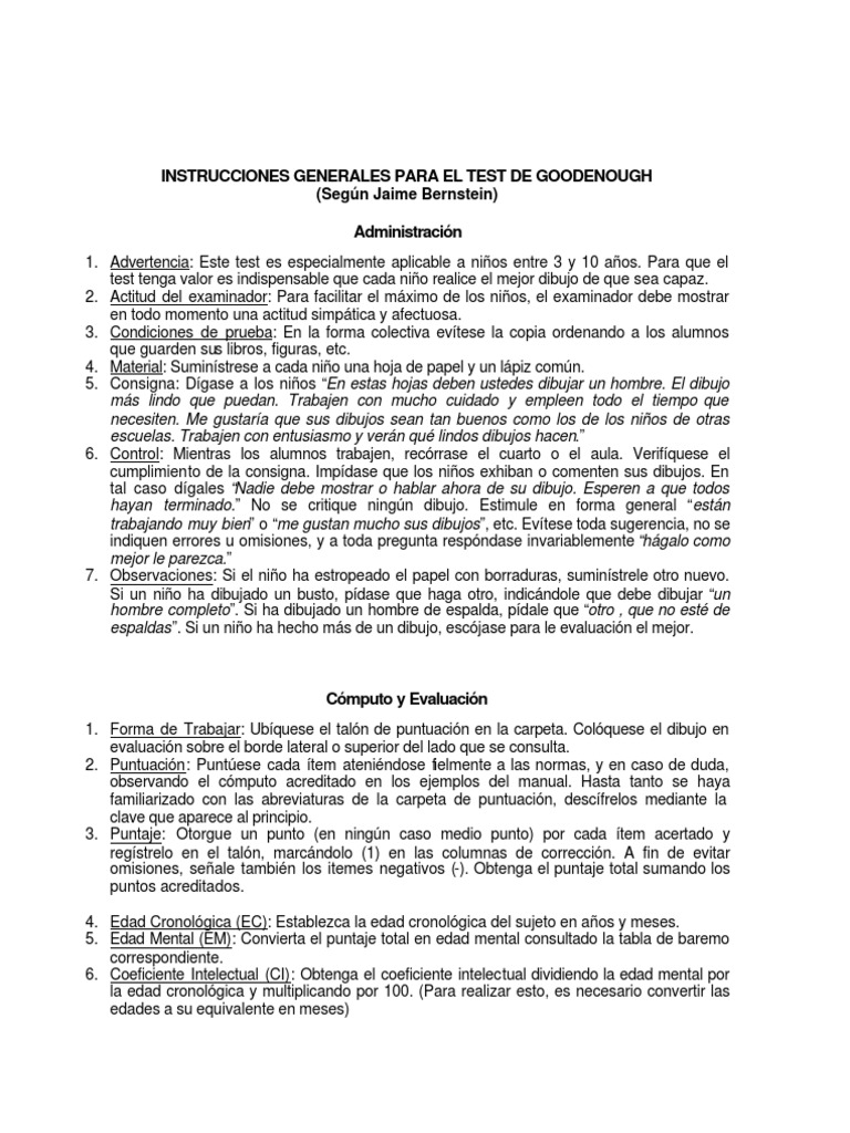 Manual Test de Good Enough | PDF