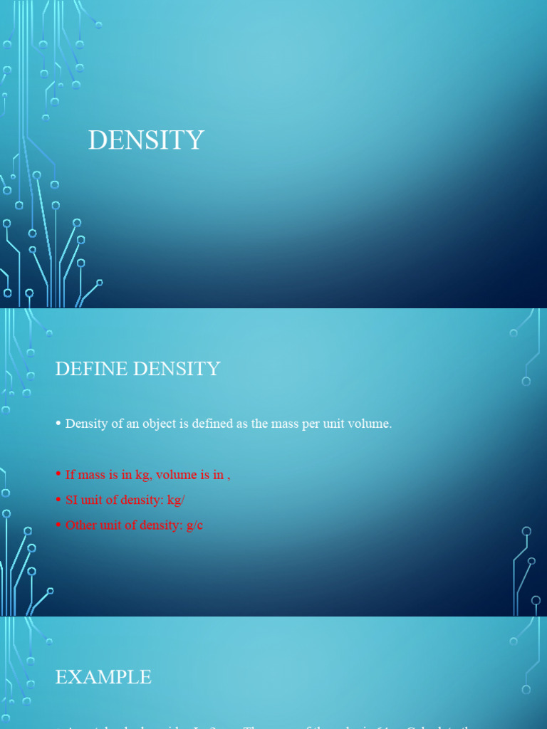 Density Grade 8 | PDF