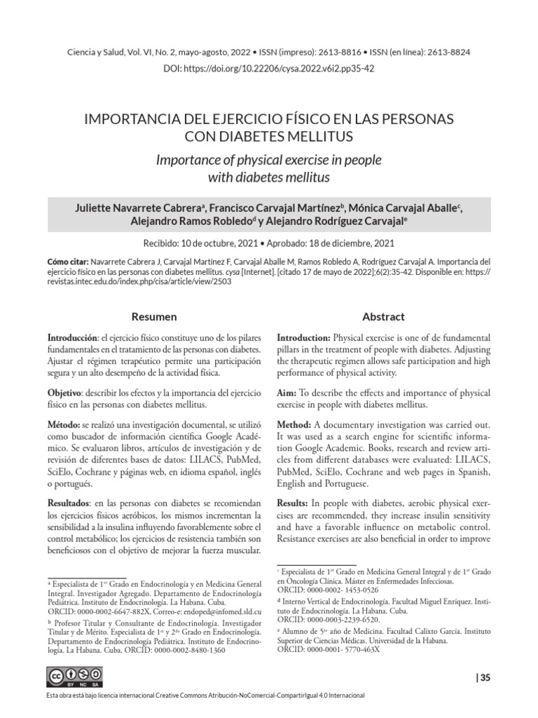 Importancia Del Ejercicio Fisico en Las Personas Con Diabetes | PDF ... Importancia Del Ejercicio Fisico en Las Personas Con Diabetes | PDF ...