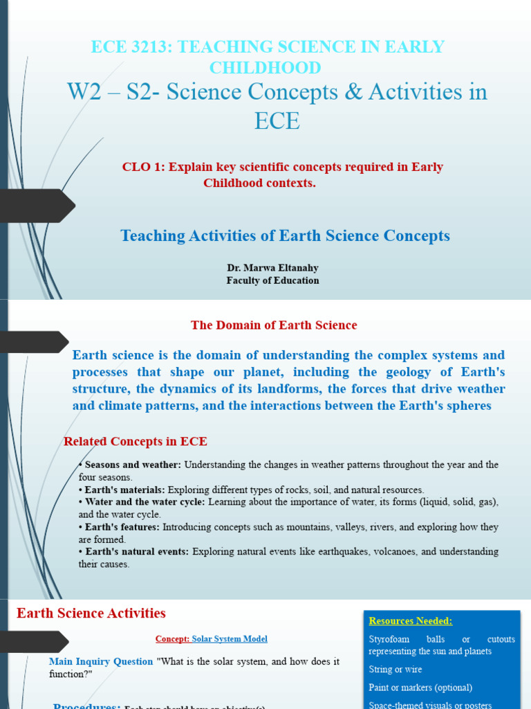 Week 2 - Session 2 - Earth Science Activities | Download Free PDF | Earth | Earth Sciences