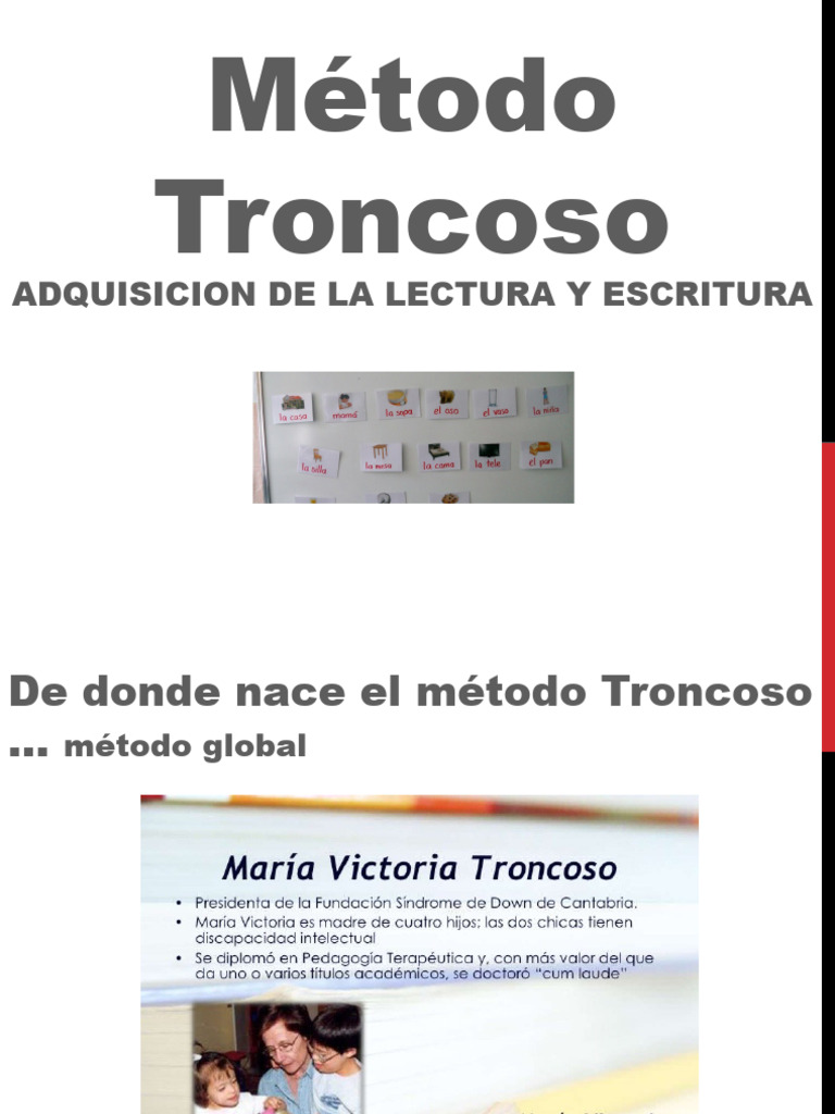 Método Troncoso: Lectura y Escritura | PDF | Percepción | Aprendizaje